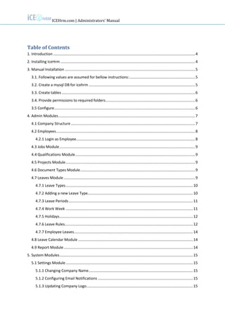 Ice Hrm Administrator Manual | PDF | Databases | Computer Software and Applications