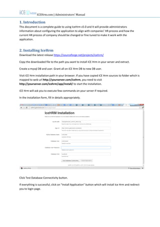 Ice Hrm Administrator Manual | PDF | Databases | Computer Software and Applications