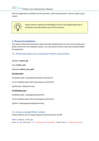 Ice Hrm Administrator Manual | PDF | Databases | Computer Software and Applications