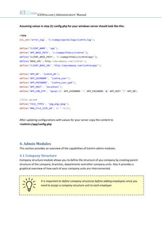 Ice Hrm Administrator Manual | PDF | Databases | Computer Software and Applications