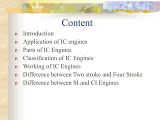 IC ENGINE IC ENGINE IC ENGINE IC ENGINE IC ENGINE IC ENGINE IC ENGINE | PPT