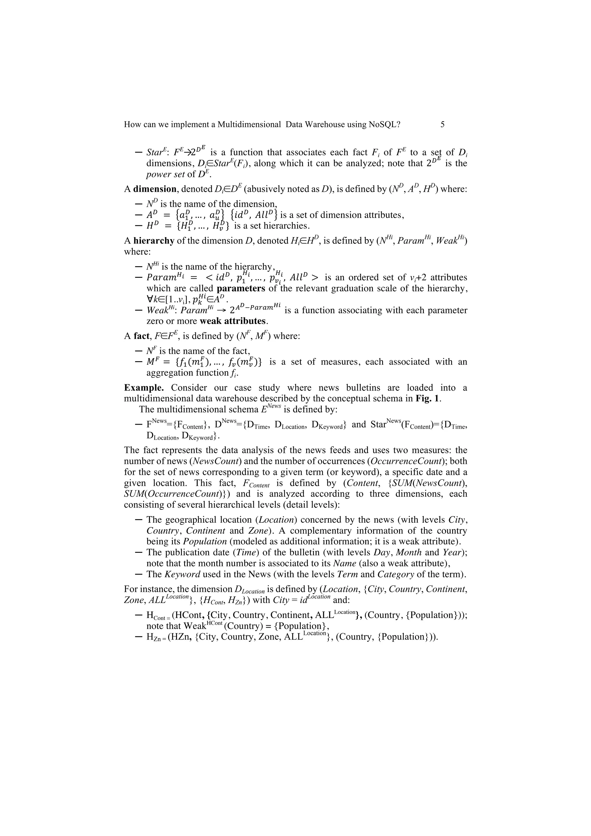 how can implement a multidimensional Data Warehouse using NoSQL | PDF | Databases | Computer ...