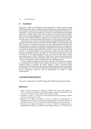 how can implement a multidimensional Data Warehouse using NoSQL | PDF | Databases | Computer ...