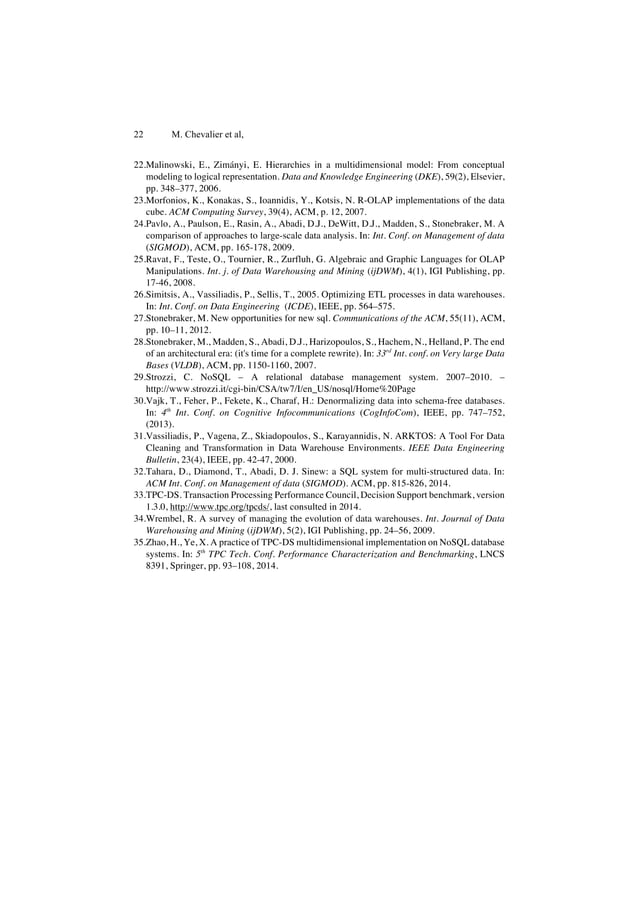 how can implement a multidimensional Data Warehouse using NoSQL | PDF