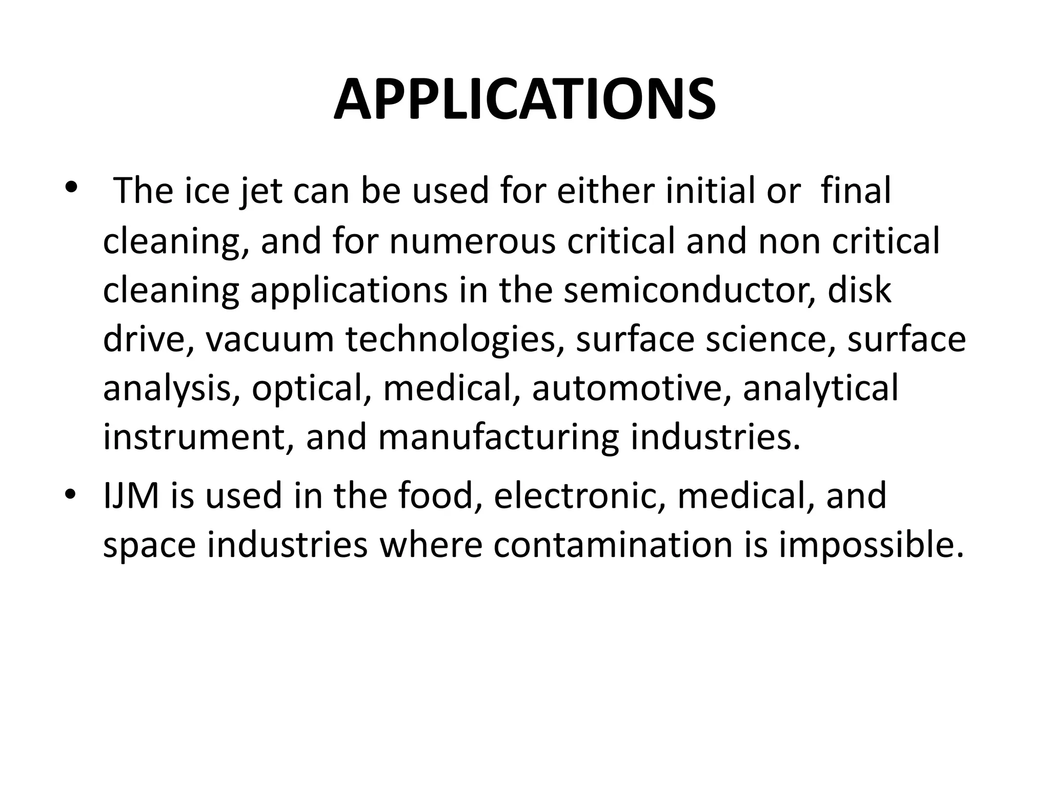 Ice jet machining | PPTX