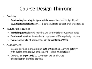 Cultivating Learning Design Thinking with ePortfolios in a Masters ...
