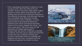 Iceland. History, general facts and other | PPTX