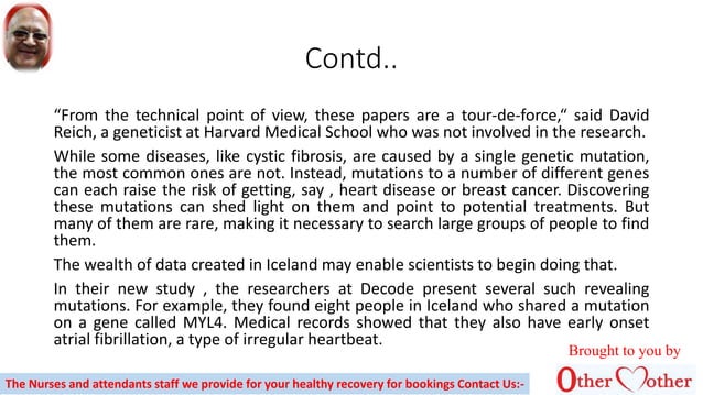 Iceland creates dna map of `entire nation' | PPT