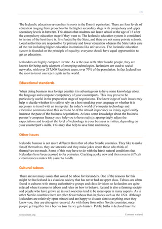 Icelandic business culture guide - Learn about Iceland | PDF