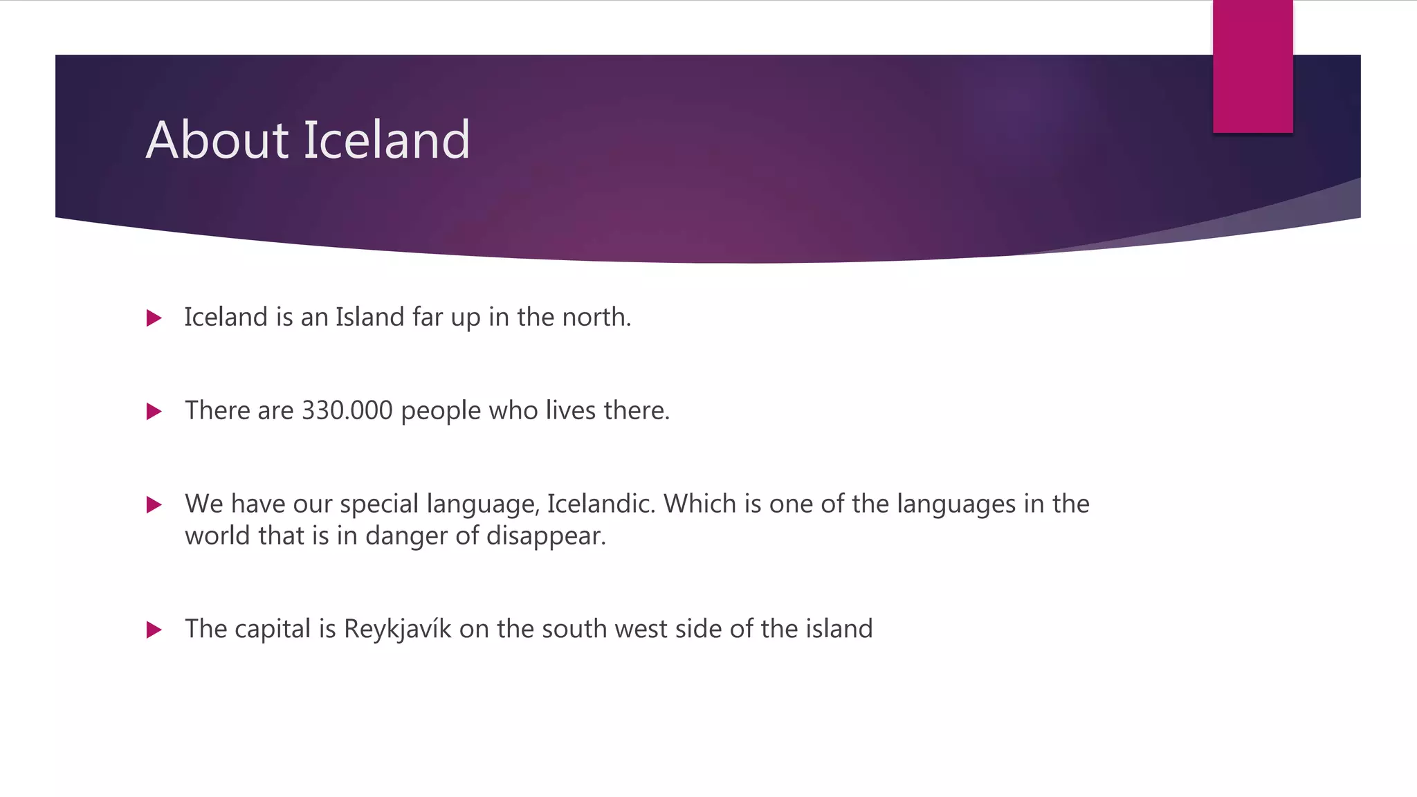 Icelandic presentation | PPTX