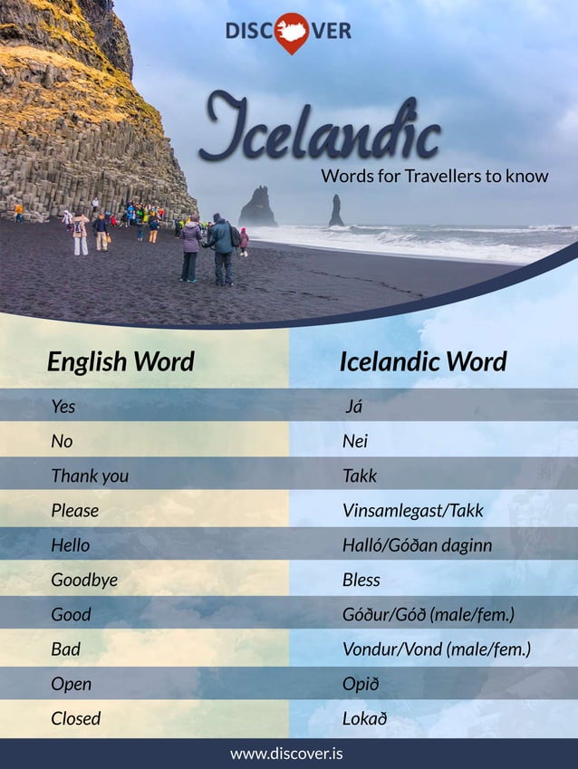 Icelandic words for travellers to know | PDF