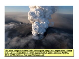 Iceland's eyjafjallajokull volcano | PPT | Geology | Science