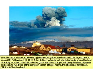 Iceland's eyjafjallajokull volcano | PPT | Geology | Science