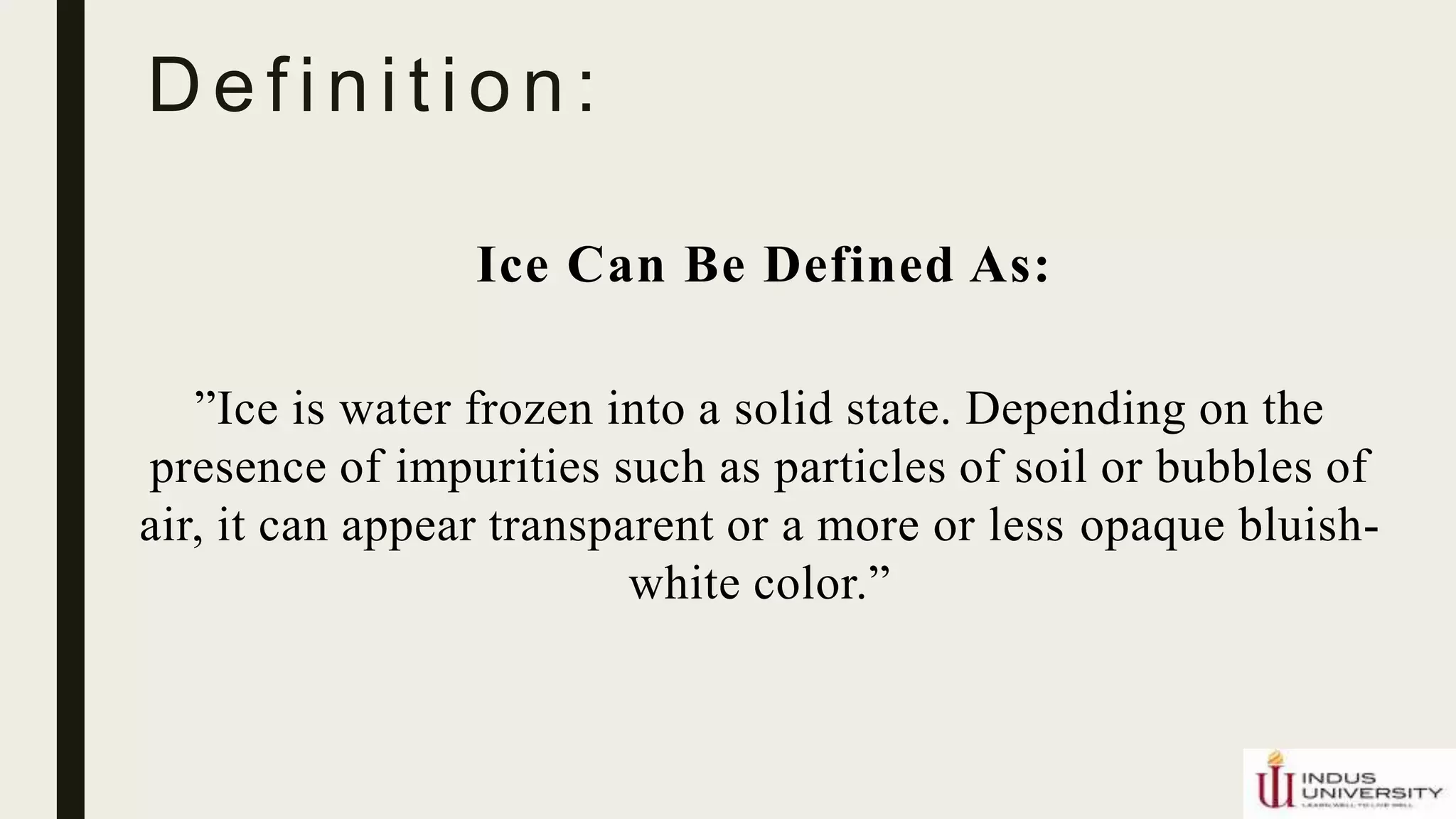 Ice making and manufacturing | PPTX