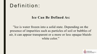 Ice making and manufacturing | PPTX