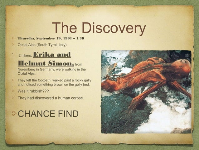 Iceman discovery | PPT | Geology | Science
