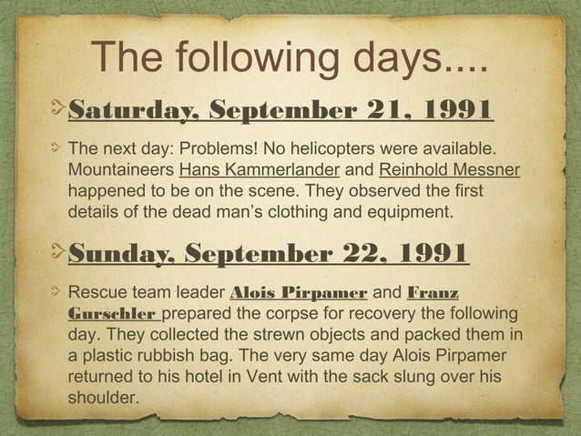 Iceman discovery | PPT | Geology | Science