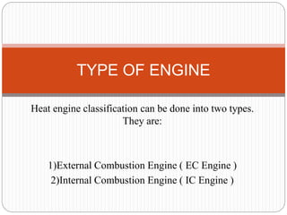 Ic engine and its types,applications | PPTX