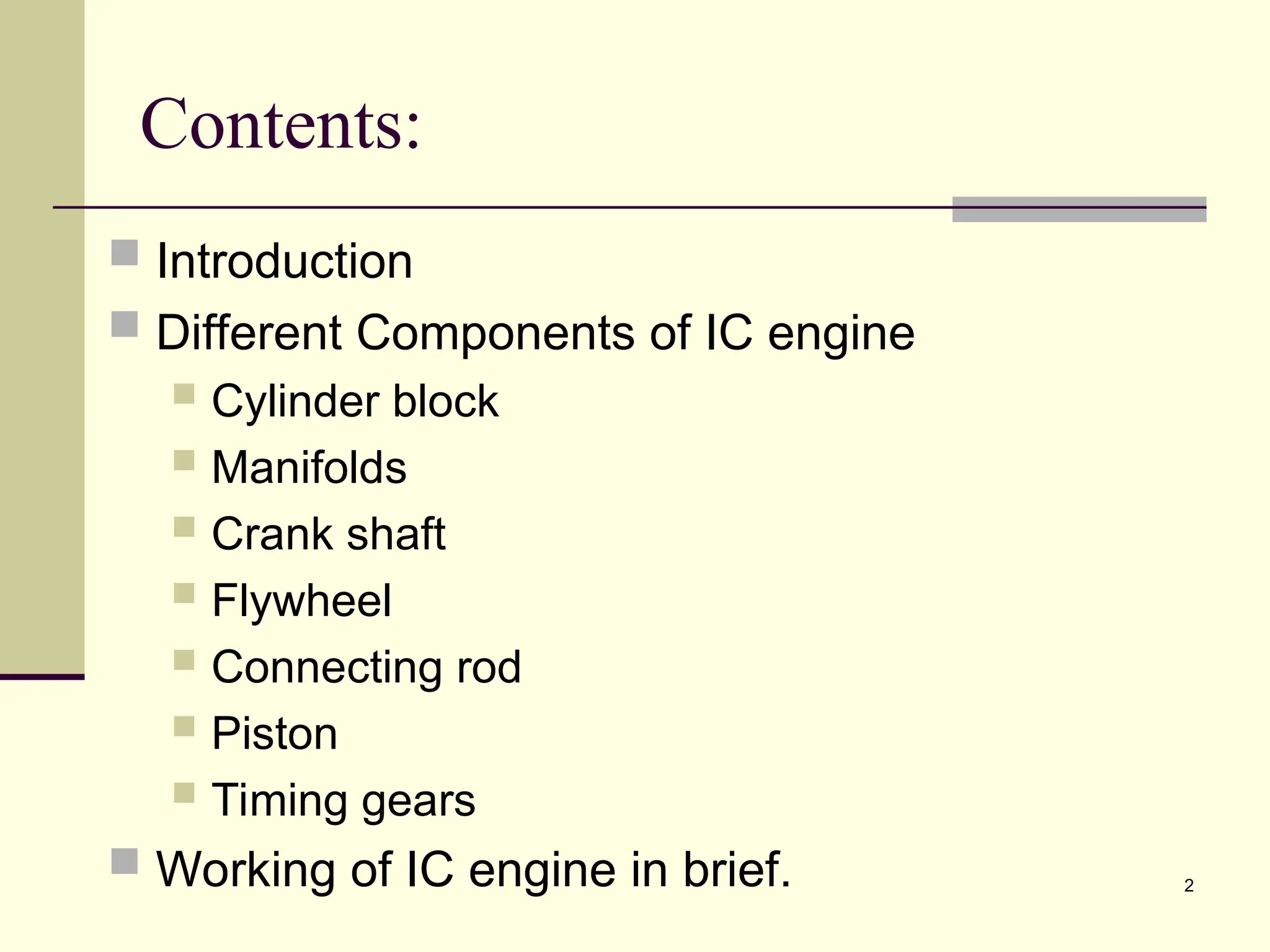 IC Engine componets and working principles | PPT