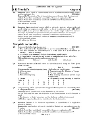 Ic engine ies gate ias 20 years question and answers | PDF