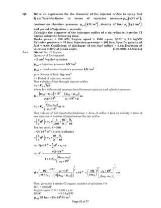 Ic engine ies gate ias 20 years question and answers | PDF