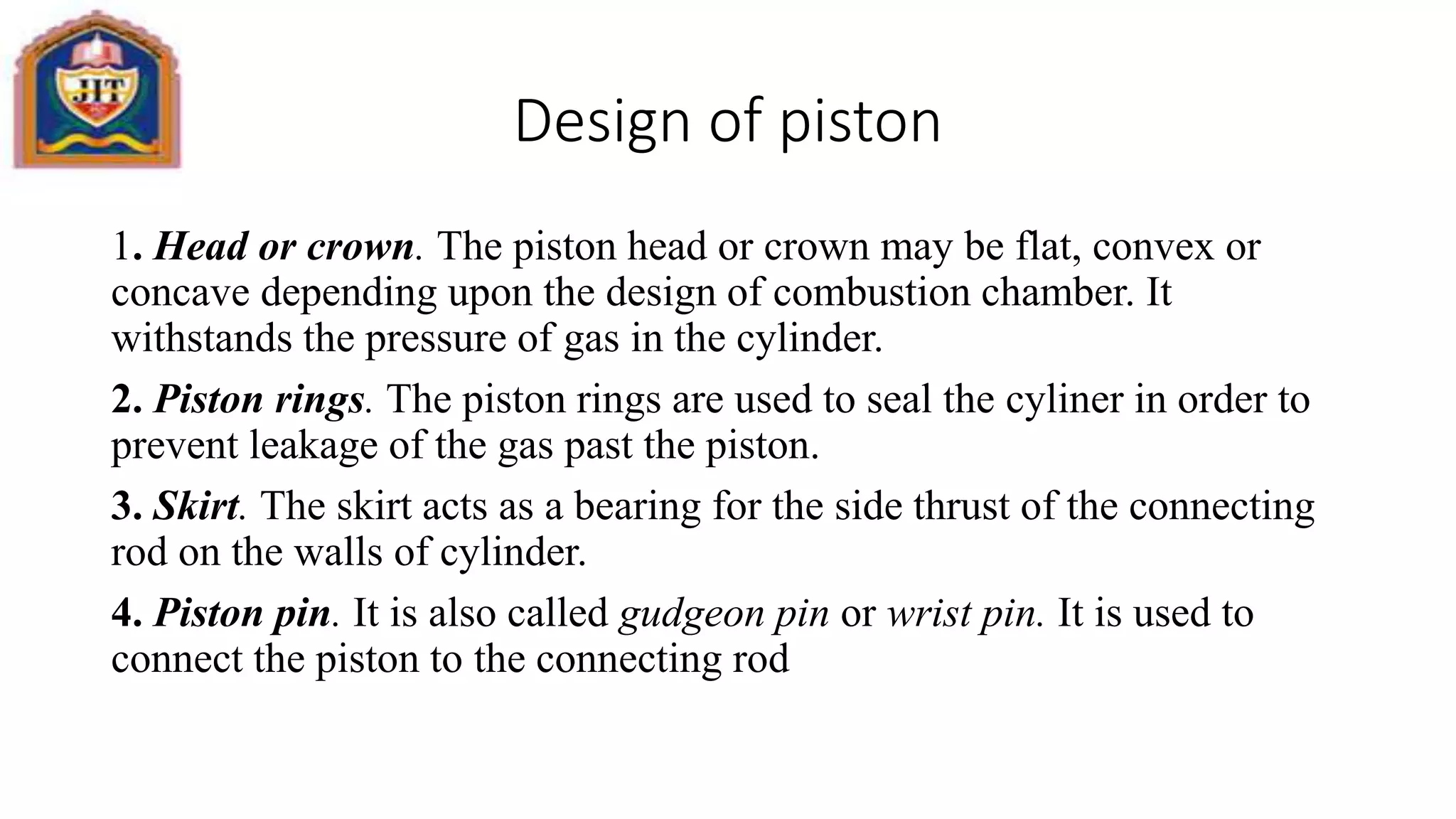 Ic engine parts | PPTX