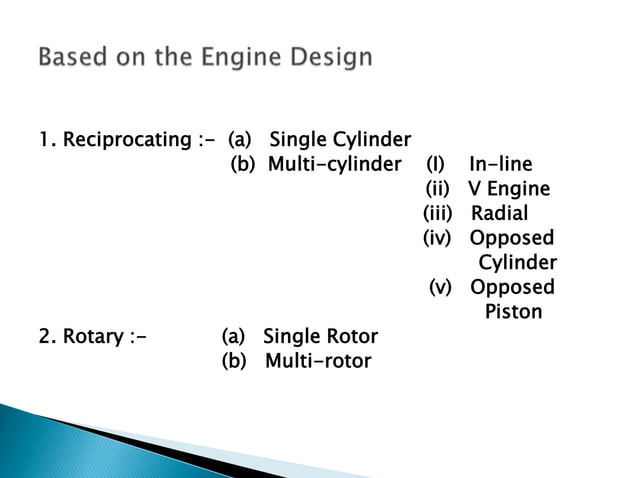 Ic engines types classification & nomenclature | PPTX