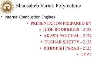 INTERNAL COMBUSTION ENGINES PPT | PPTX
