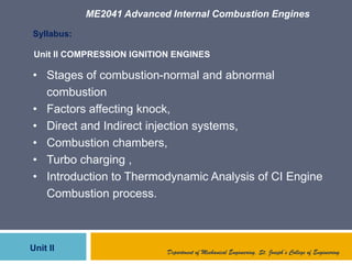Advanced Ic engines unit 1 | PPTX
