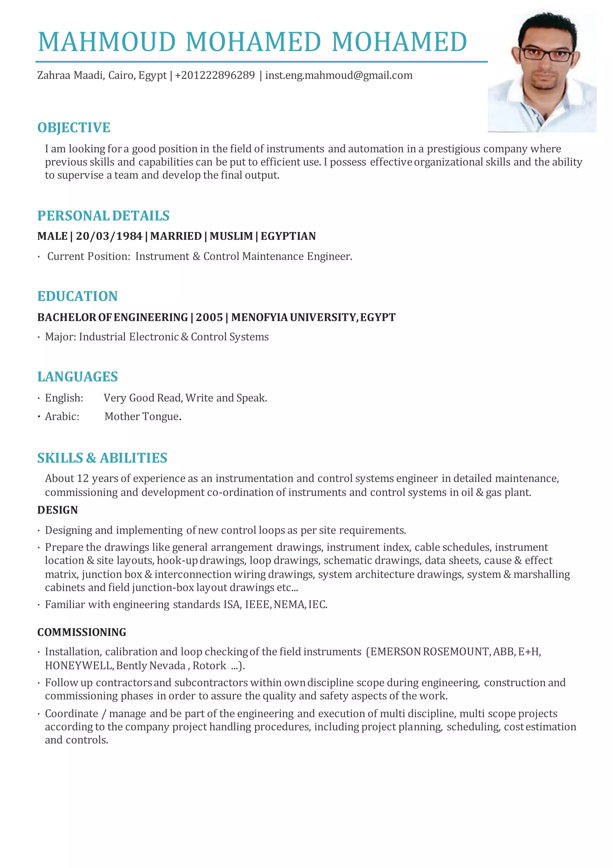 Instrument & Control Engineer | PDF