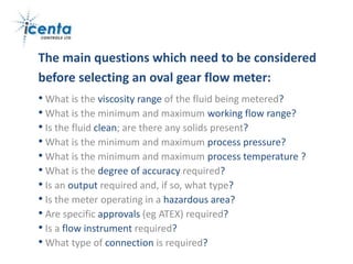 icenta oval gear flow meters | PPTX