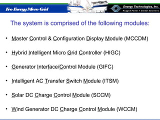 Modular Scalable Micro Grid: ICEPAG 2016 Presentation | PPT