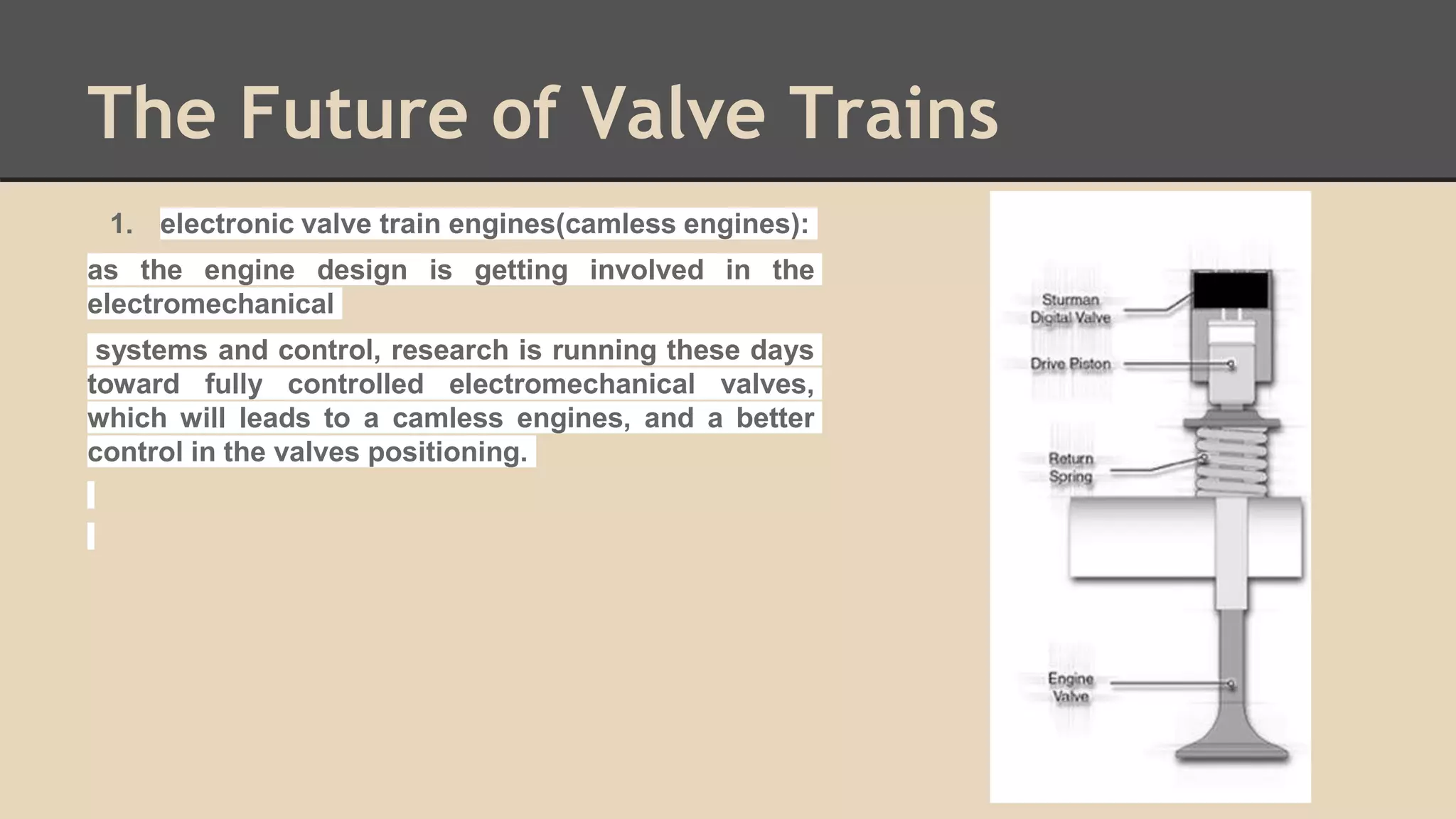 Internal Combustion Engines - Variable valve lift | PPTX