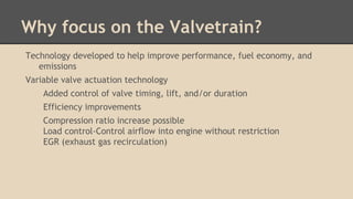 Internal Combustion Engines - Variable valve lift | PPTX | Performance ...