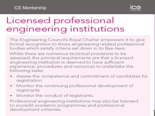 Values of ICE Professional Registeration | PDF | Civil Engineering ...