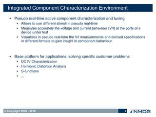 ICE Presentation: Integrated Component Characterization Environment | PDF