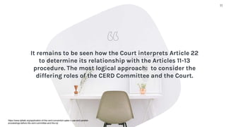 Procedural Law: An Icerd application upon the I.C.of Justice | PPT