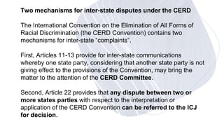 Procedural Law: An Icerd application upon the I.C.of Justice | PPT ...