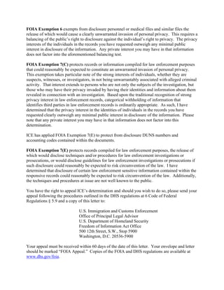 Ice response to requester (foia only) | PDF