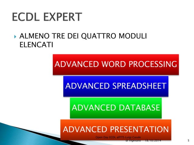 I certificati della nuova ecdl | PPT