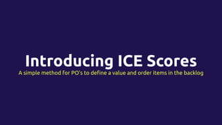 Ice scores for po's | PDF