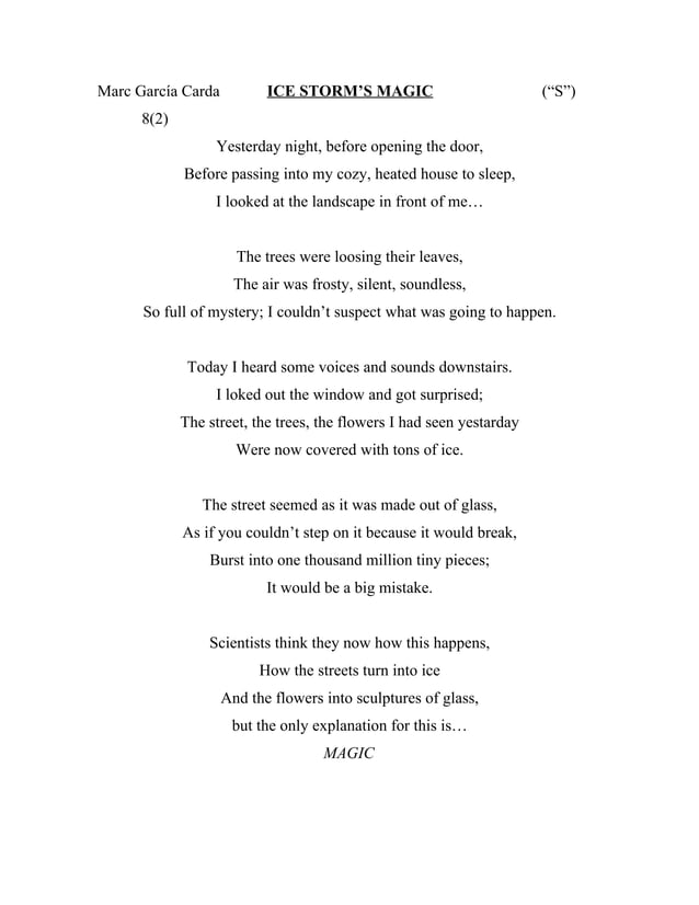 Ice Storm Poem | DOC