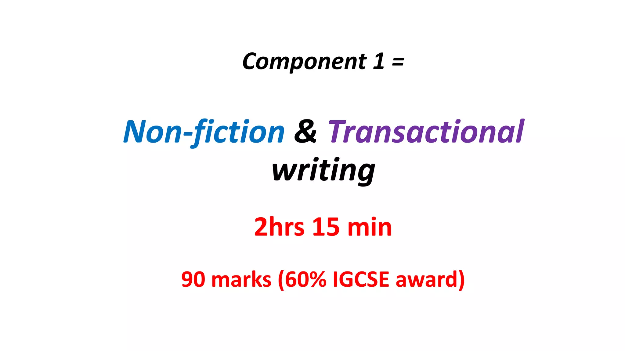 Ice swimming & 127 hours non fiction IGCSE preparation | PPTX