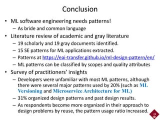 Software Engineering Patterns for Machine Learning Applications | PPT