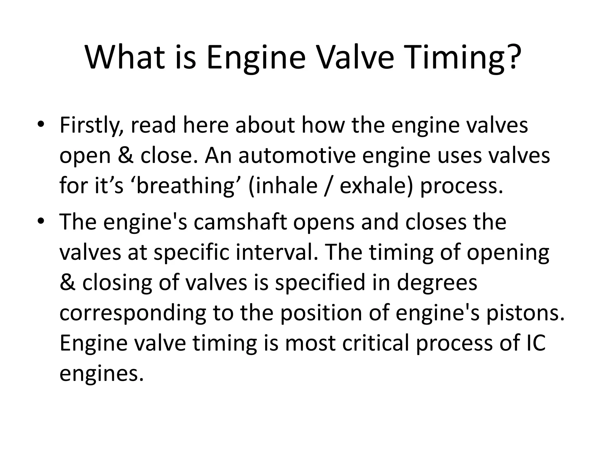 I.C.Engine Valve Timing | PPTX