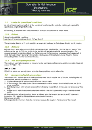 ICE Vibratory Hammer Owners Manual | PDF