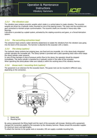 ICE Vibratory Hammer Owners Manual | PDF