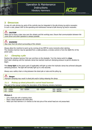 ICE Vibratory Hammer Owners Manual | PDF