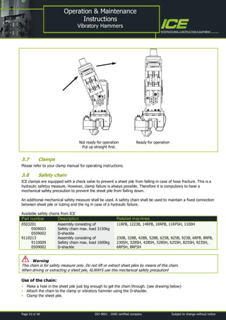 ICE Vibratory Hammer Owners Manual | PDF