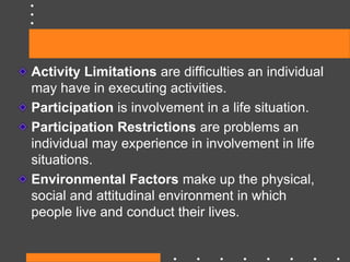 International classification of functioning disability and health | PPTX